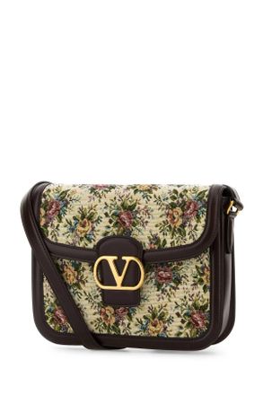 Valentino Garavani Womens Embroidered Jacquard 9to5 Crossbody Bag Multicoloroakbrown Afcopcpl Borse A Tracolla