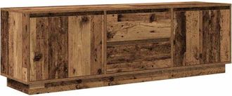 vidaXL Vidaxl - Meuble tv avec &eacute;clairage led vieux bois 160,5x41x50 cm