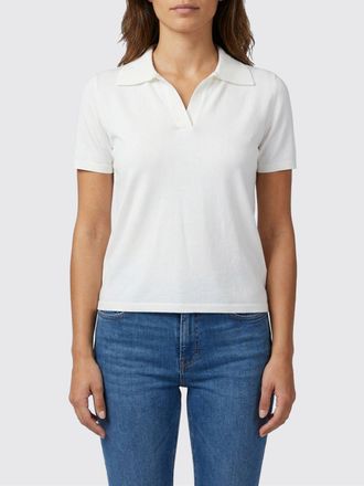 Roberto Collina Polo Femme couleur &eacute;cru