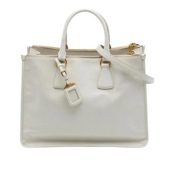 Prada Sac bandouli&egrave;re en cuir Saffiano Pre-owned - Femme - Pre-owned - Blanc - Taille: ONE Size