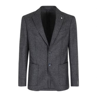 L.B.M. 1911 Karierte Wolljacke - - Jackets - Herren - Blau - L