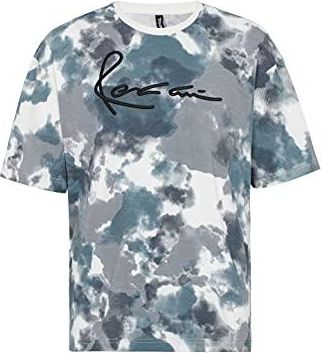 Red Bridge T-Shirt pour Homme à Manches Courtes Oversize Coton Col Rond Batik Bleu S