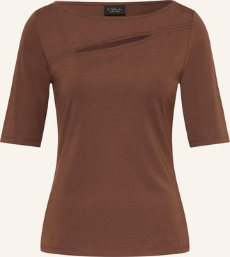 s.Oliver Black Label S.Oliver Black Label T-Shirt Mit Cut-Out braun
