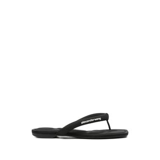 Alexander Wang Jenna Logo-print Thong-strap Sandals