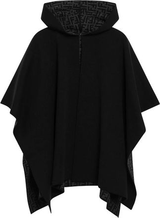 Fendi FF Zucca Logo-pattern Hooded Poncho