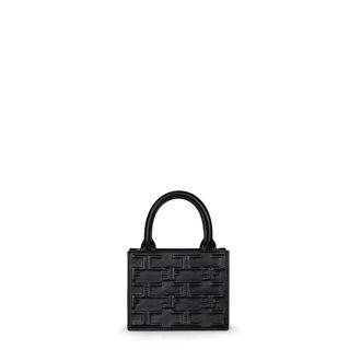 Elisabetta Franchi Bold Monogram Mini Shopper - - Bags - Damen - Schwarzk - ONE SIZE