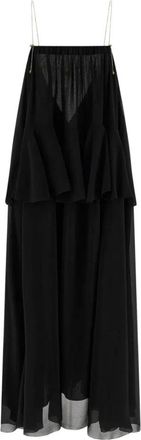 Chlo&eacute; Femme, Robes, Noir, Taille: 38 FR Robe Maxi Dos Nu