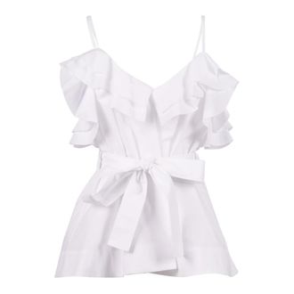 P.A.R.O.S.H. Blusa Canyox26 - - Blouses & Shirts - Damen - Wei&szlig; - S
