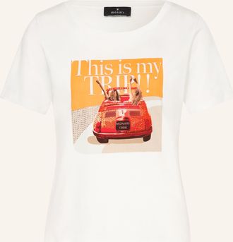 Monari Monari T-Shirt Mit Schmucksteinen weiss