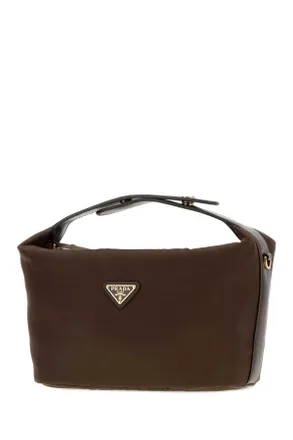 Prada Womens Brown Re-Nylon Mini Prada Ch&atilde;&copy;rie Handbag Bruciato Borse A Mano Bag