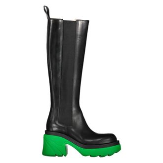 Bottega Veneta Chelsea Boots aus Leder mit Profilsohle - - Shoes - Damen - Schwarzk - 37 EU