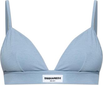 Dsquared2 Femme, Sous-v&ecirc;tements, Bleu, Taille: 46 FR Soutien-gorge avec &Eacute;cusson Logo