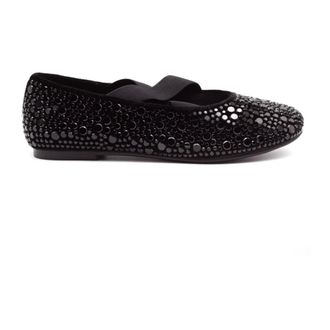 Twentyfourhaitch Ballerines &eacute;lastiqu&eacute;es orn&eacute;es de clous - Femme - Chaussures - Noir - Taille: 37 EU