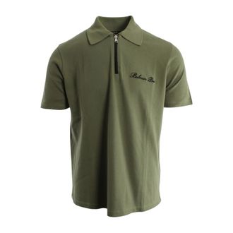 Balmain Kurz&auml;rmeliges Poloshirt mit Stickerei - - Tops - Herren - Gr&uuml;n - M