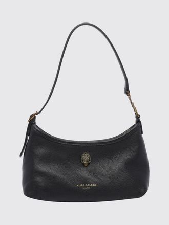 Kurt Geiger Mini sac d&eacute;paule en cuir de veau avec logo contrastant