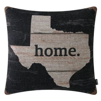 Generic Karte des Us-Bundesstaates Texas Kissenhüllen Quadratische Dekokissen Mit Reißverschluss Kissenhülle Für Schlafzimmer Balkon Hotel 45X45Cm