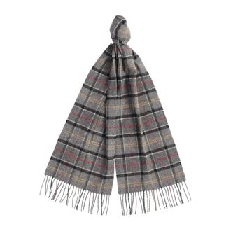 Barbour Gemusterter Wollschal mit ausgefransten Kanten - - Accessories - Herren - Mehrfarbig - ONE SIZE
