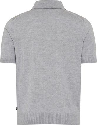 BOSS Kurzarmpullover Nolano aus Schurwolle, Polokragen
