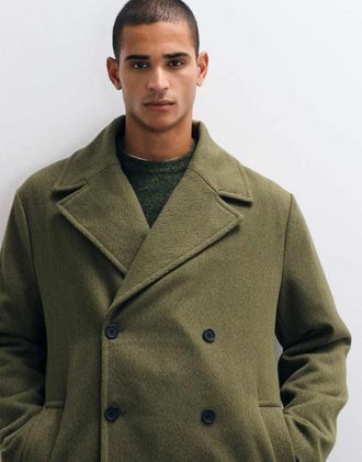 Asos caban effet laine kaki-Vert