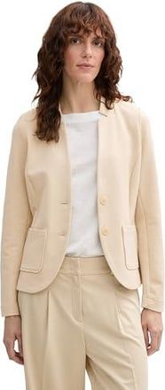 Tom Tailor 1038703 Blazer Basique Ottoman avec Poches, 21650-summer Beige, S Femmes