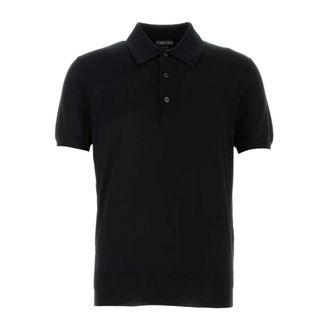 Tom Ford Homme, Tops, Noir, Taille: M Polo en pur coton