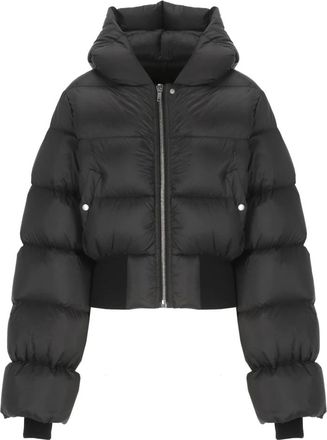 Rick Owens Femme, Vestes, Noir, Taille: 38 FR Doudoune &agrave; Capuche