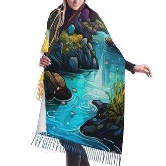 Generic Cerf Des Bois Am&eacute;rindien Femme Scarf Longue Ch&acirc;le Avec Gland &Eacute;charpe Pour Mariage Cadeau Automne Hiver
