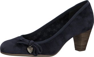 s.Oliver Damen Pumps mit Schleife mit Herzdetail, Blau (Navy), 39 EU