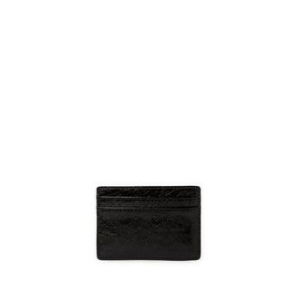 Michael Kors Kartenetui aus Leder mit Vinyleffekt in Schwarz