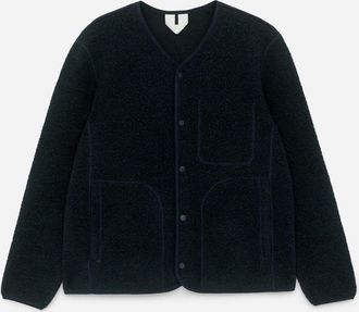 Arket Fleecejacke Aus Wollmischung -Blau