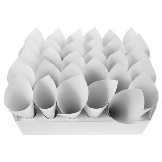 Cabilock UTHCLO Hochzeit Konfettihalter St&auml;nder Satz mit 30 Wei&szlig;en T&uuml;ten Papiert&uuml;tenhalter f&uuml;r Bl&uuml;tenbl&auml;tter S&uuml;&szlig;igkeiten und Gastgeschenke Wiederverwendbares P