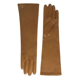 Max Mara Gants Afidee - Femme - Accessoires - Brun - Taille: 7 1/2 IN