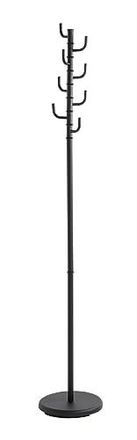 Haku Möbel Porte Manteau Noir, métal - Dim.: H 170 cm x Ø 29 cm, Style: Modern