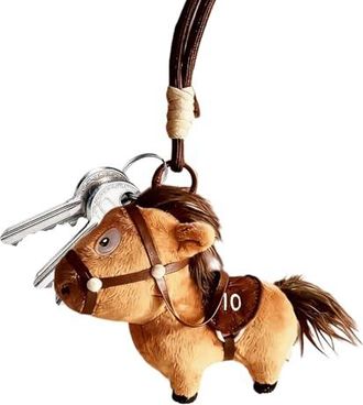 Generico Porte-cl&eacute;s en peluche cheval | pendentif rouge de collection pour le Nouvel An chinois - Porte-cl&eacute;s en peluche souple pour enfants | Pour famille, ami