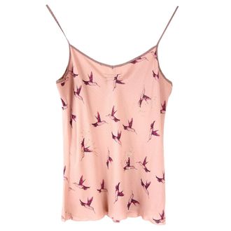 Temperley London Pink Hummingbird Silk Top Size M