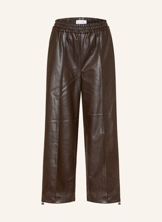 Rich & Royal 7/8-Hose In Lederoptik braun
