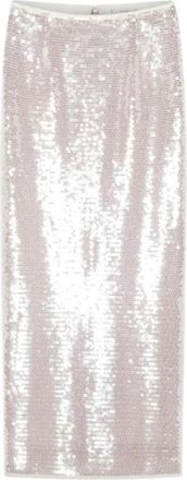 Forte_Forte Femme, Jupes, Gris, Taille: 36 FR Jupe crayon Liquid Sequins
