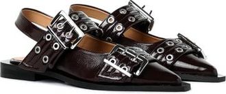 Ganni Ballerines Feminine Buckle