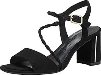 Tamaris Femme Sandales, Dame Sandales Fines,TOUCHit,Chaussures dété,élégantes,féminines,à Talon léger,lanière,Black,37 EU