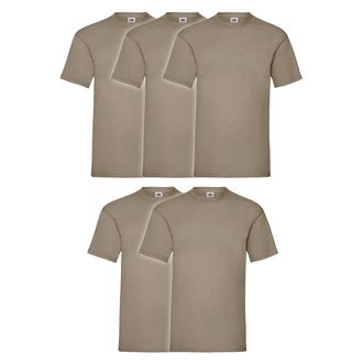 Fruit Of The Loom Valueweight Herren-T-Shirt, kurz&auml;rmelig, 5 St&uuml;ck, Khaki, XXL