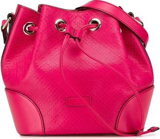 Gucci Hobo Bags - Diamante Leather Bright Bucket Bag - Gr. unisize - in Gold - f&uuml;r Damen