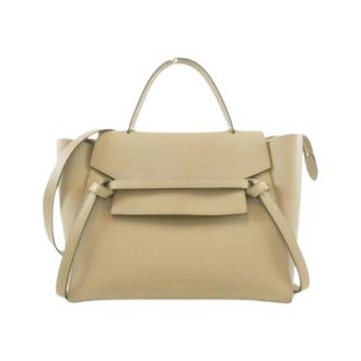 Celine Sac bandouli&egrave;re en cuir de veau Belt Pre-owned - Femme - Pre-owned - Beige - Taille: ONE Size