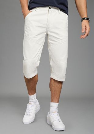 Arizona Bermudas ARIZONA Tom, Herren, Gr. 46, N-Gr, wei&szlig;, Denim/Jeans, Obermaterial: 100% Baumwolle, unifarben, Basic, normal kniebedeckend, Hosen Bermudas, T