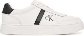 Calvin Klein Sneakers Classic Cups Lace Lth Emb Tongue HM0HM02237 Wei&szlig;