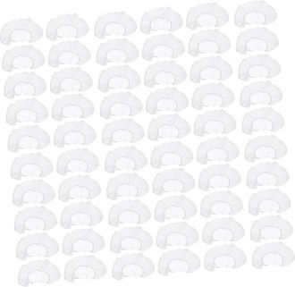 Garneck 100 Stück Einweg Gesichtsmaskenbezüge aus Weißem Vliesstoff für Massageliegen und Nackenkissen U Förmige Elastische Kopfstützenbezüge für Spa und Kosm