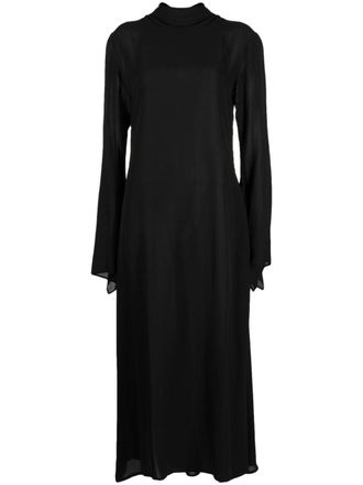 Yohji Yamamoto robe à col montant - Noir