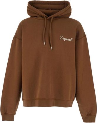 Dsquared2 Homme, Sweatshirts et sweats &agrave; capuche, Brun, Taille: S D2 Signature Relax Fit Sweat &agrave; capuche