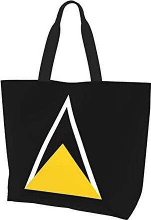 AOOEDM Sac &agrave; provisions r&eacute;utilisable en toile St Lucia pour femme