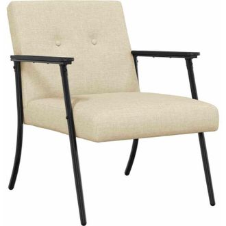 vidaXL vidaXL fauteuil Cr&egrave;me tissu