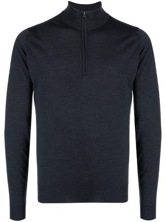 John Smedley pull Barrow zipp&eacute; - Noir